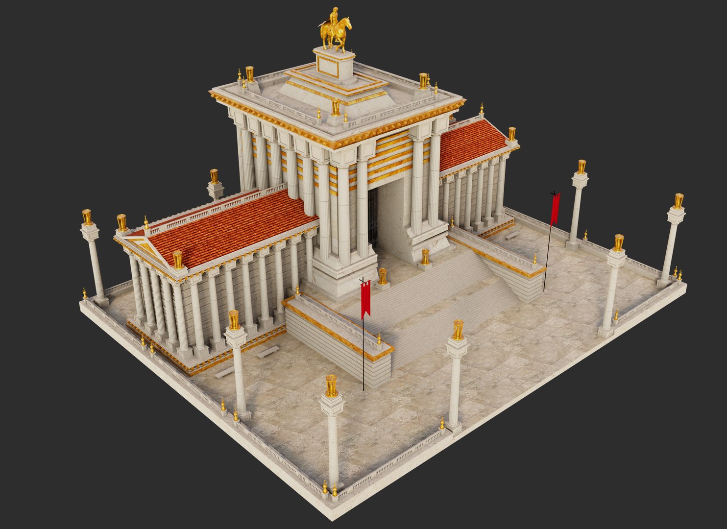 Fantasy Roman Temple 3D Model - TurboSquid 2291753