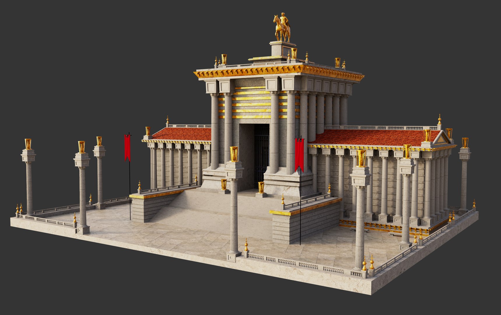 Fantasy Roman Temple 3D Model - TurboSquid 2291753