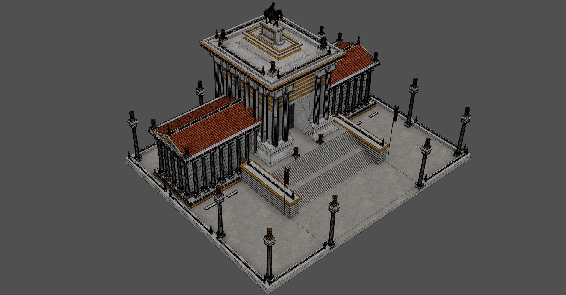 Fantasy Roman Temple 3D Model - TurboSquid 2291753