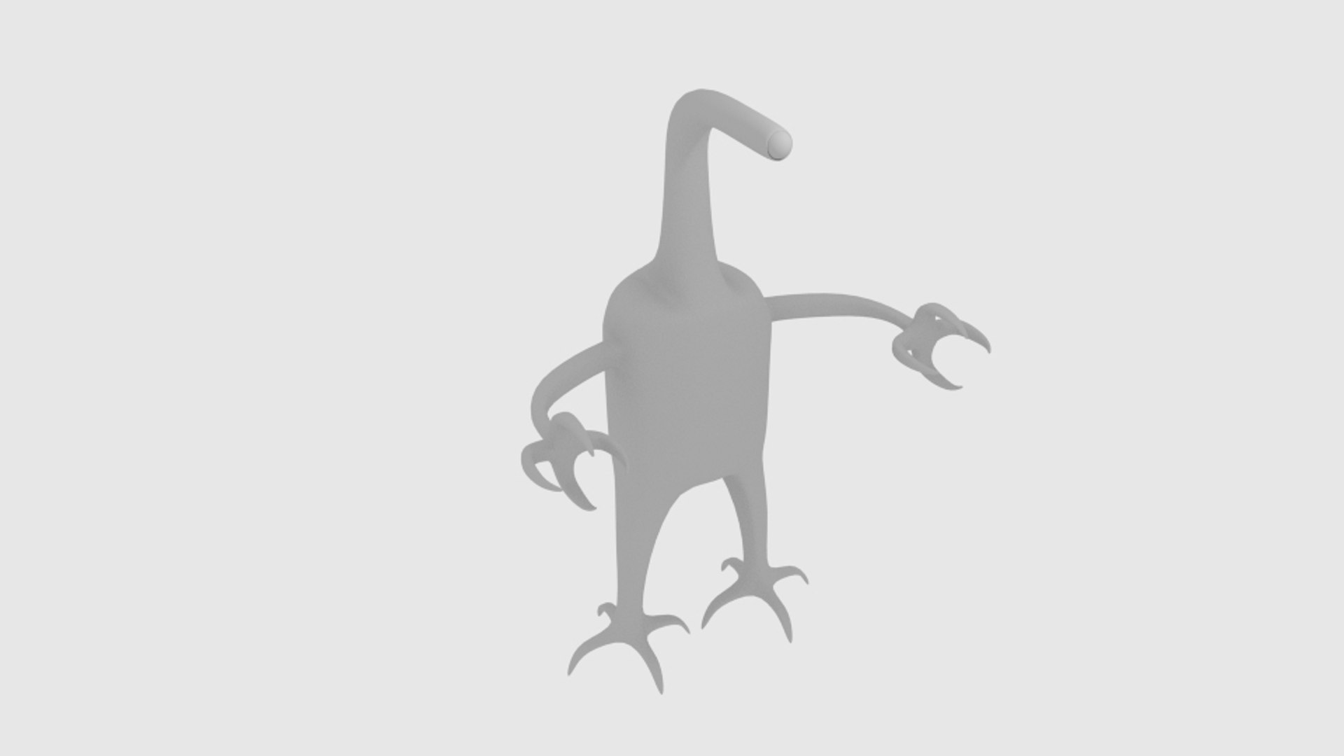 Long alien 3D model - TurboSquid 1307515