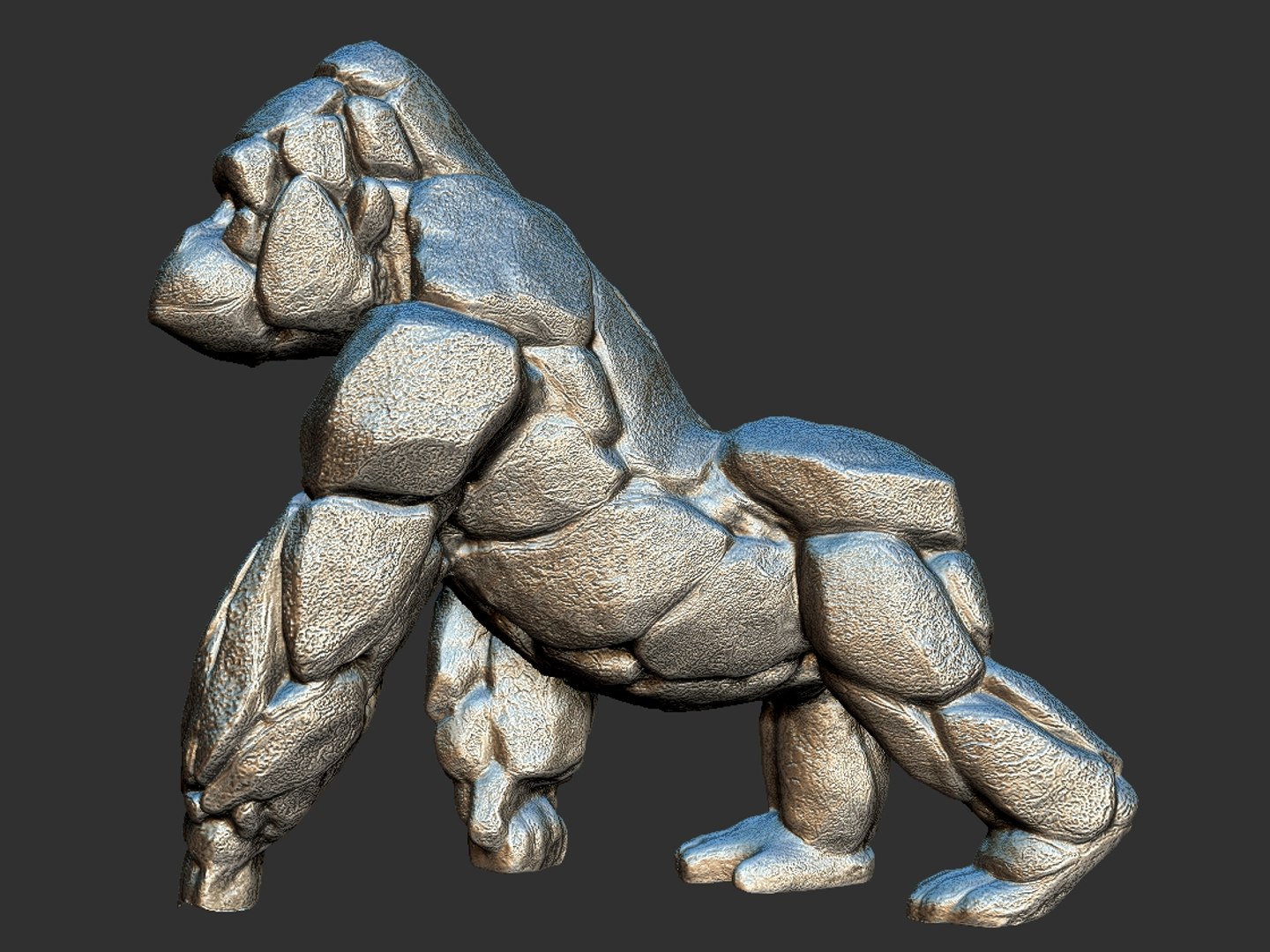 3D Stone Gorilla Hd Model - TurboSquid 1525157