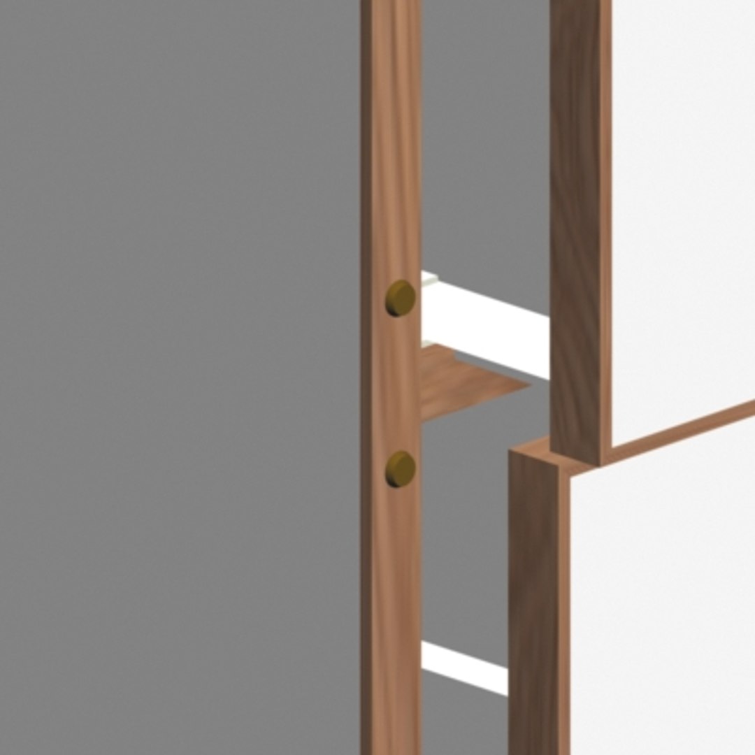 12 Inch 3-drawer Kitchen Cabinet 3d Model