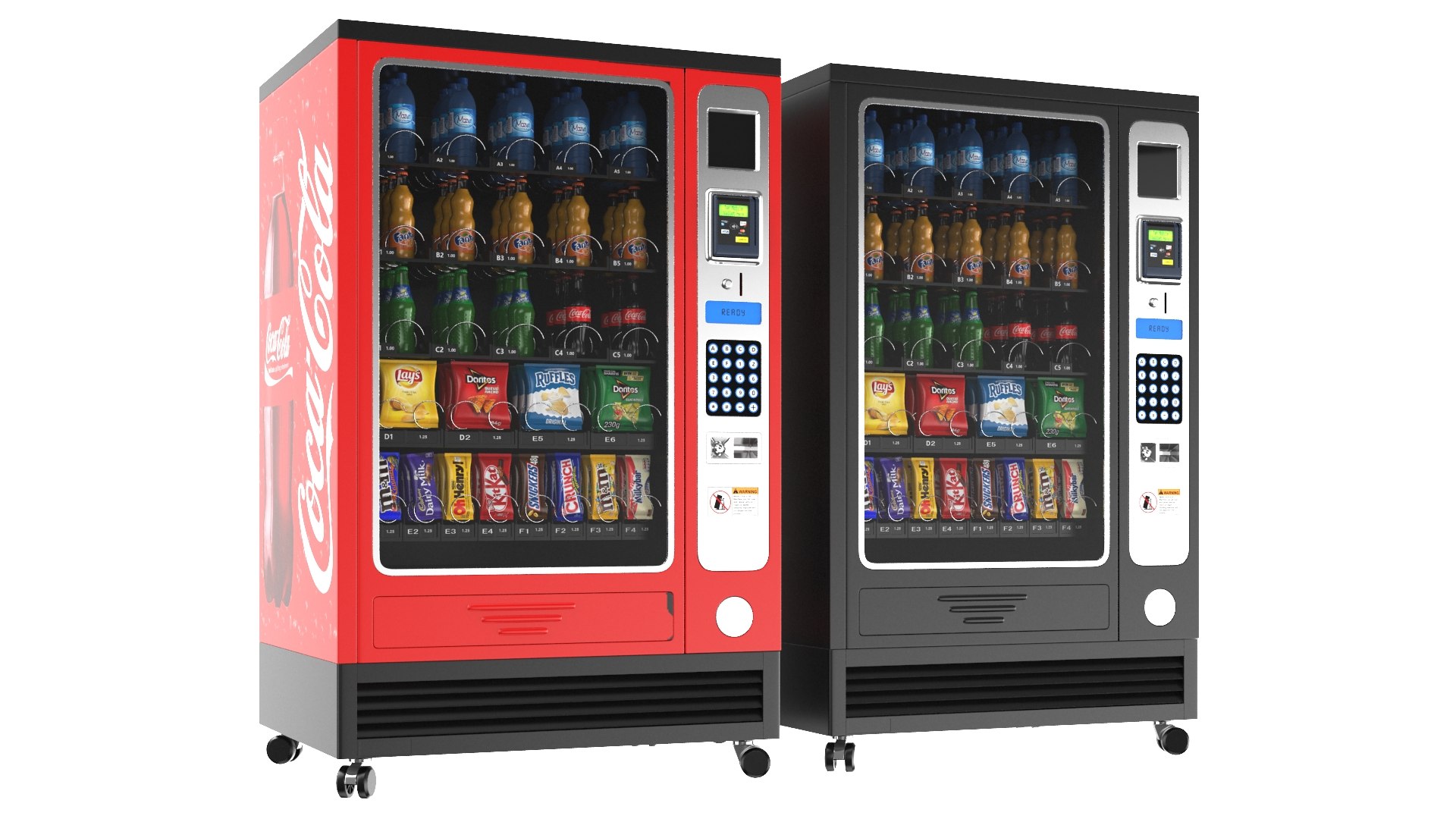 3D Four Detailed vending Machines model - TurboSquid 2103315