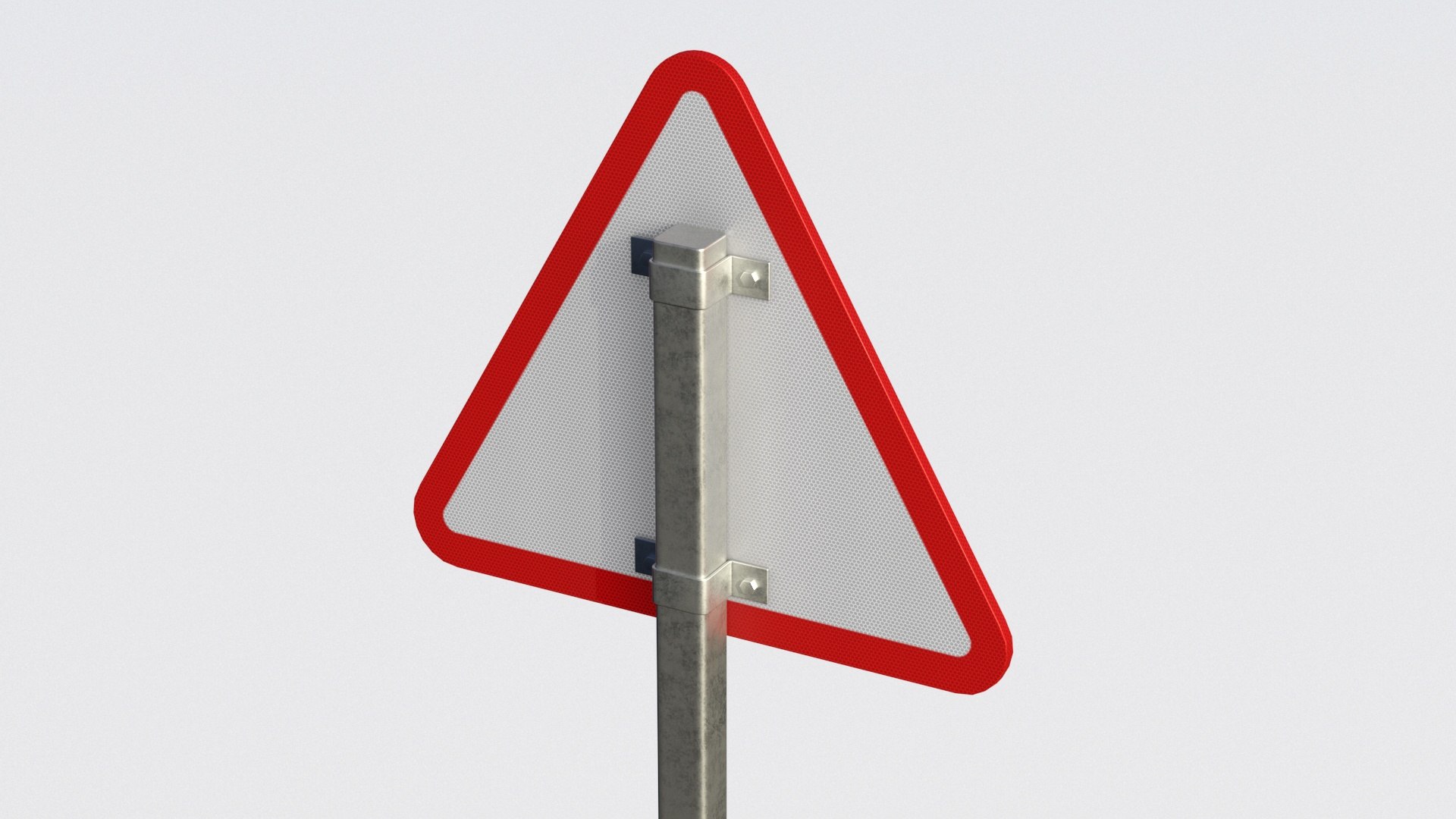 3D Left Curve Road Sign Model - TurboSquid 2106076