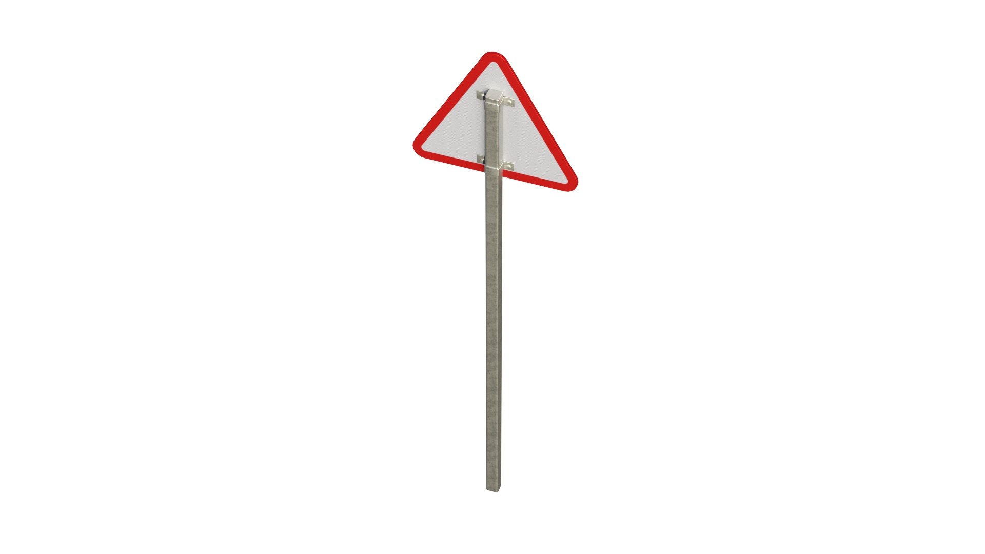 3D Left Curve Road Sign Model - TurboSquid 2106076