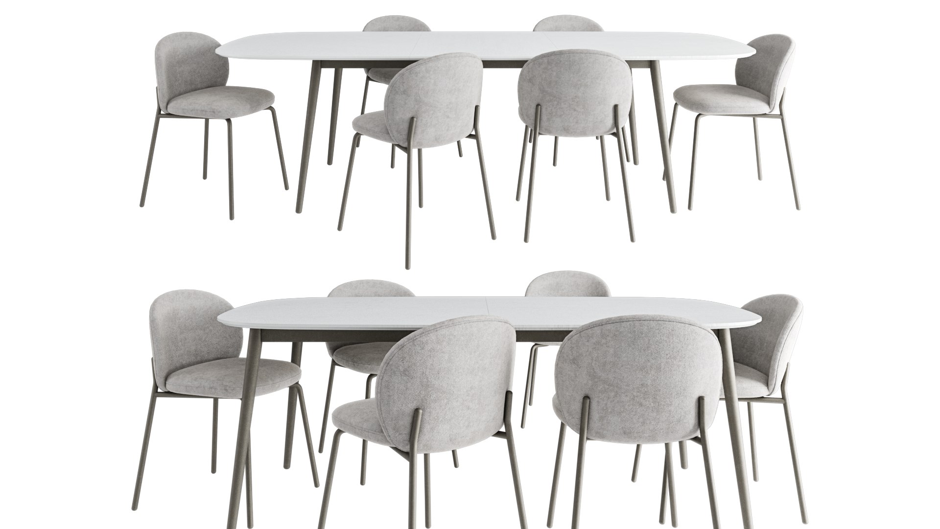 Kingston Dining Table And Princeton Chair 3D Model - TurboSquid 2107866