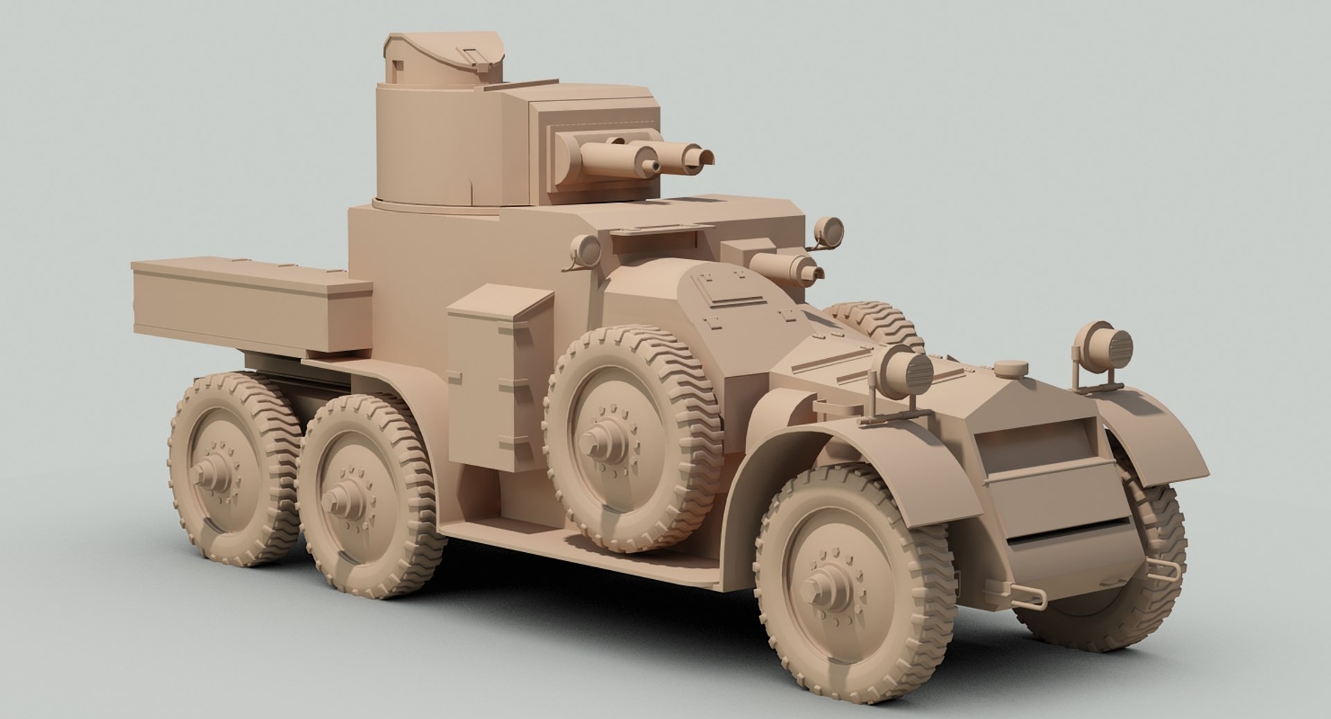 British lanchester mk2 armored car 3D model - TurboSquid 1421775