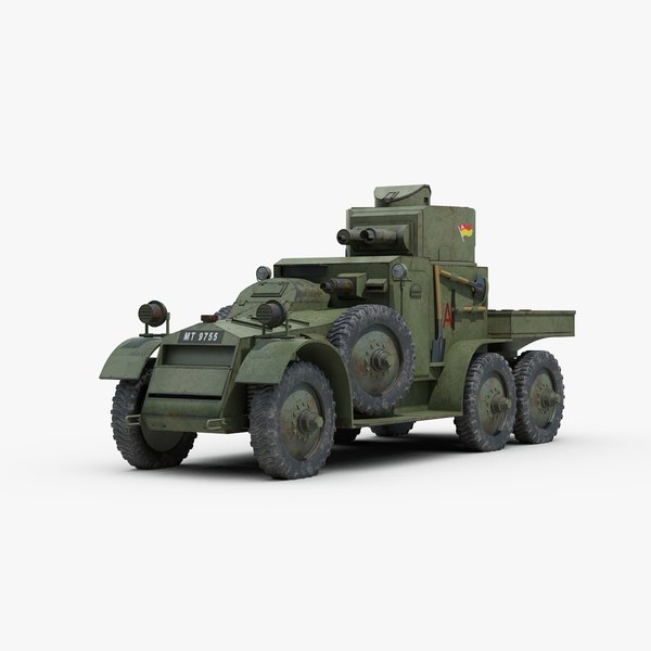 British lanchester mk2 armored car 3D model - TurboSquid 1421775
