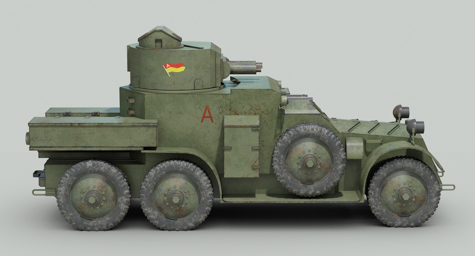 British lanchester mk2 armored car 3D model - TurboSquid 1421775