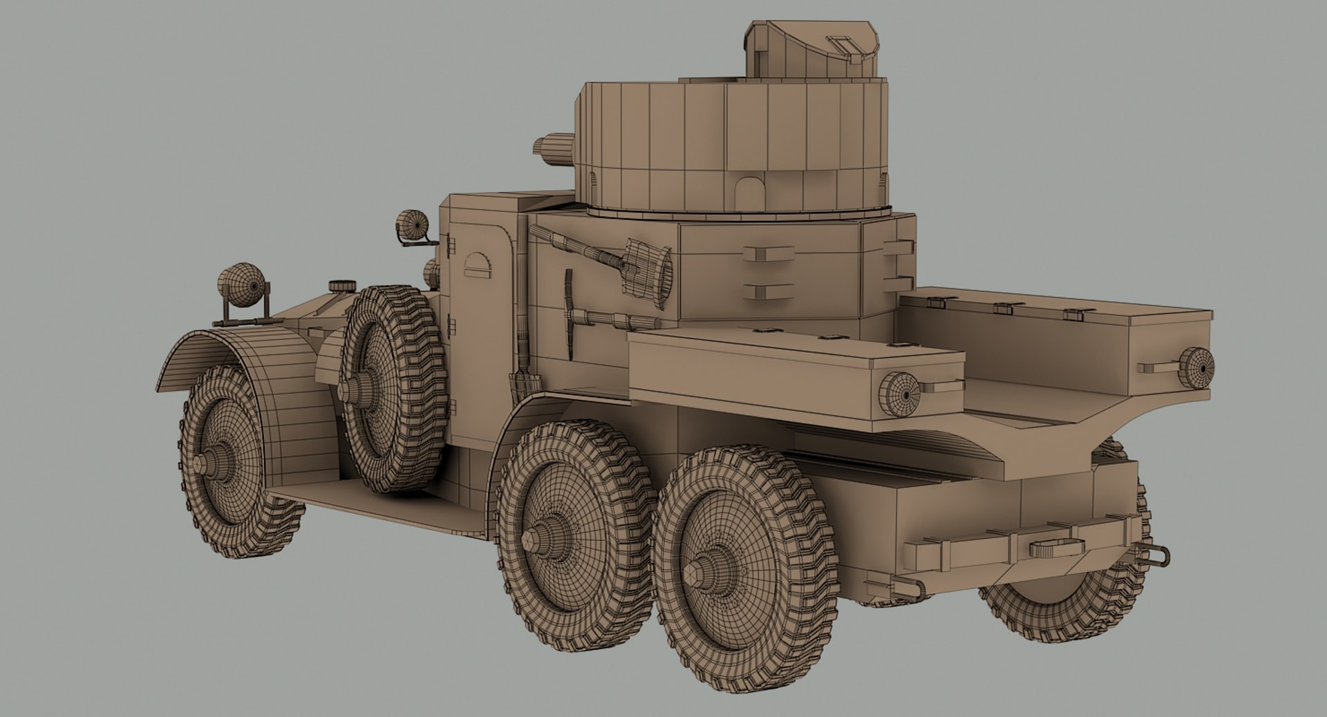 British lanchester mk2 armored car 3D model - TurboSquid 1421775