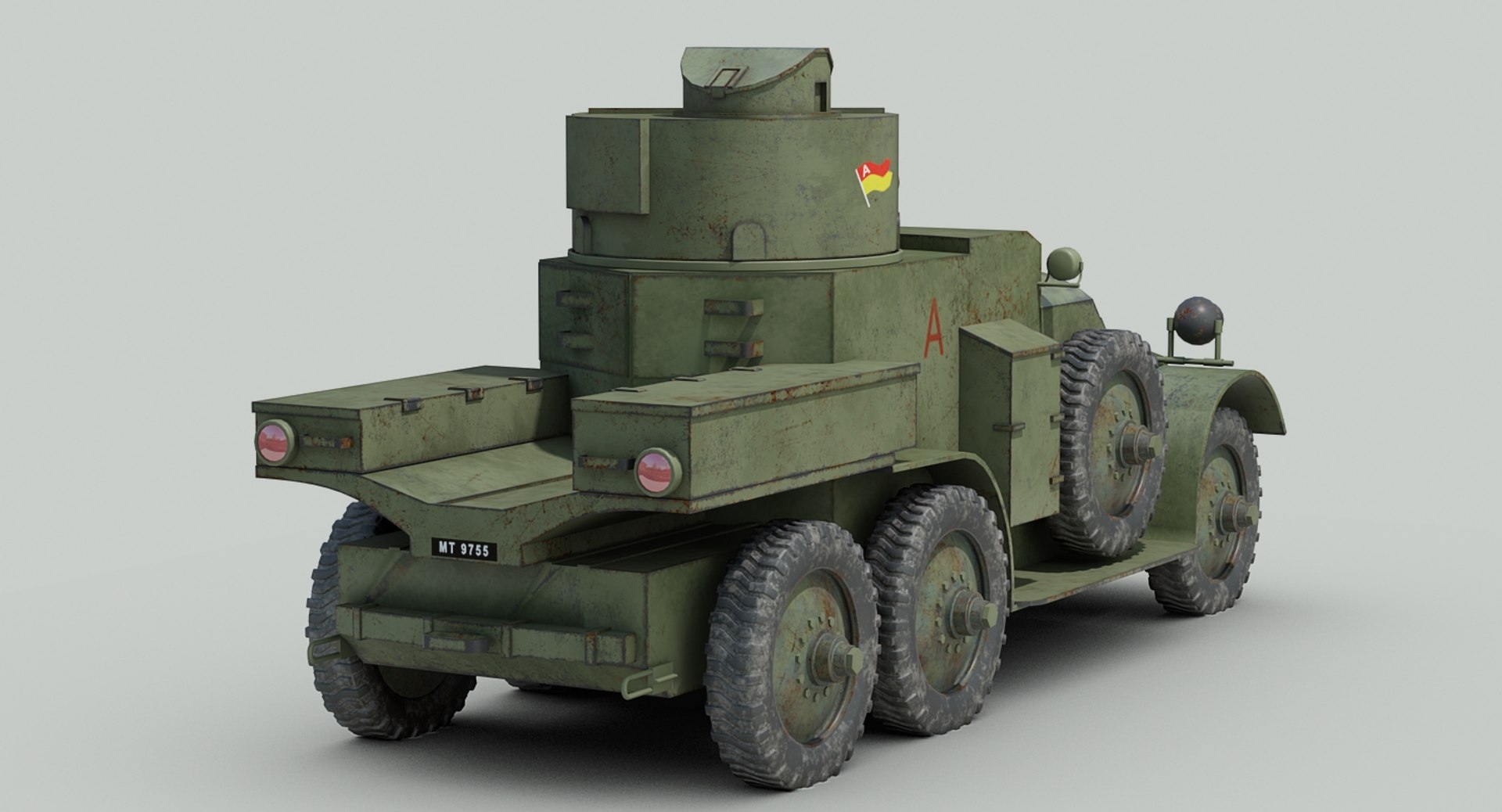 British lanchester mk2 armored car 3D model - TurboSquid 1421775
