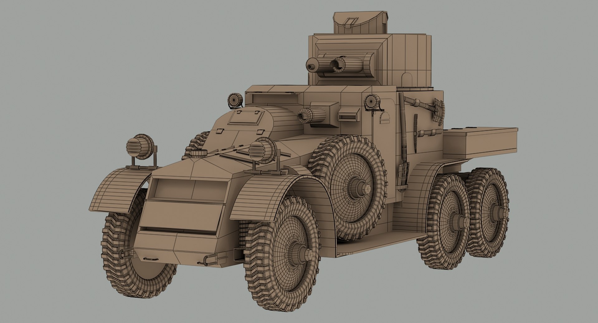 British lanchester mk2 armored car 3D model - TurboSquid 1421775