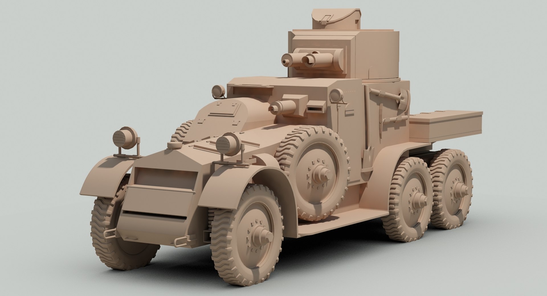 British lanchester mk2 armored car 3D model - TurboSquid 1421775