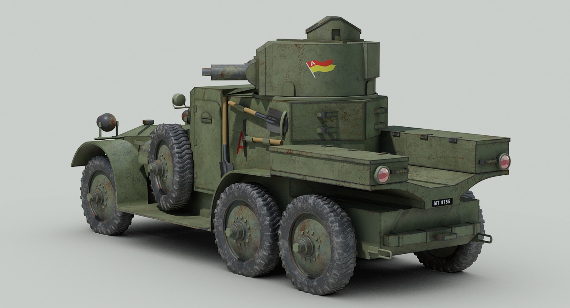 British lanchester mk2 armored car 3D model - TurboSquid 1421775