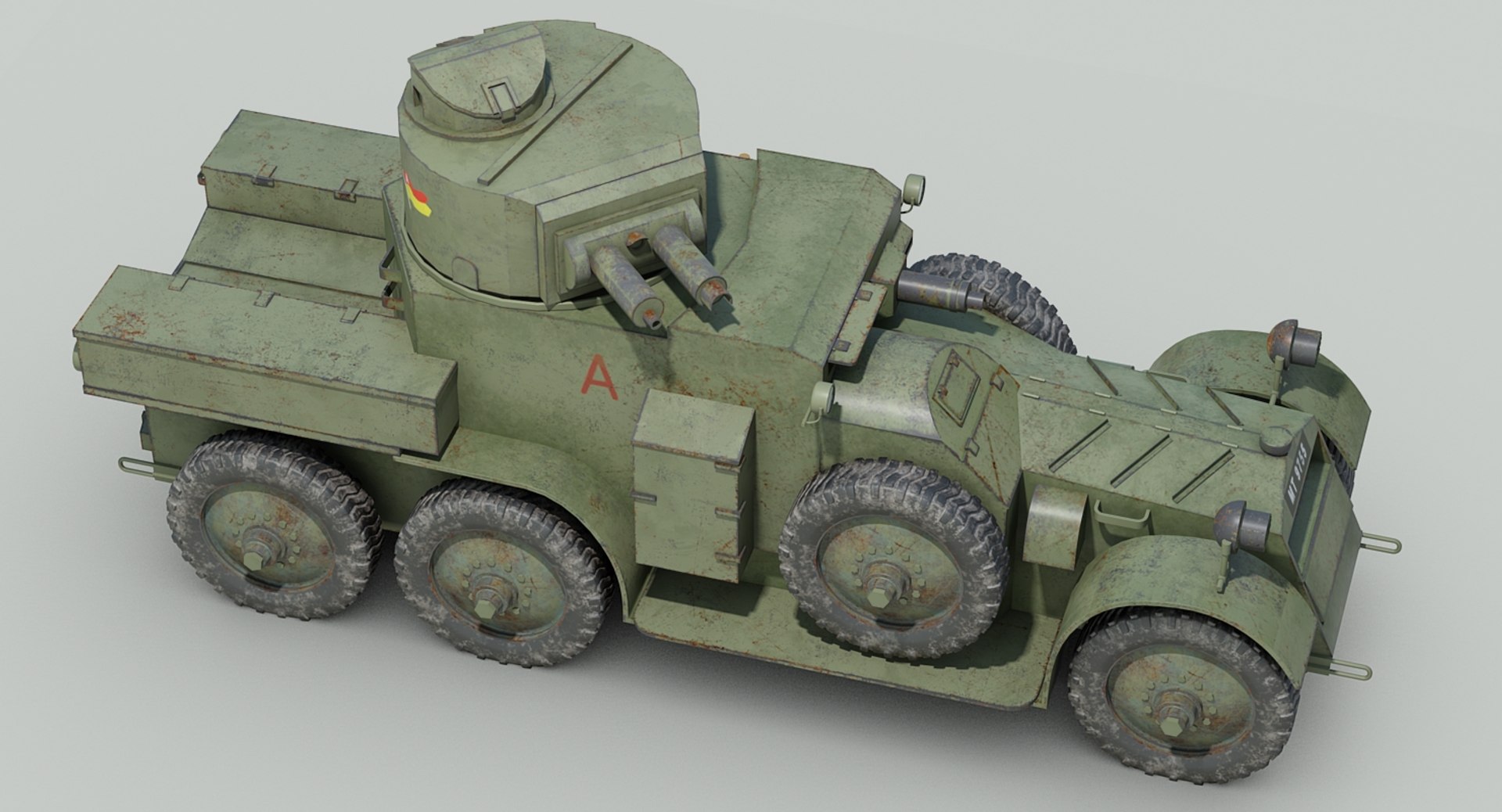 British lanchester mk2 armored car 3D model - TurboSquid 1421775