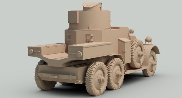 British lanchester mk2 armored car 3D model - TurboSquid 1421775