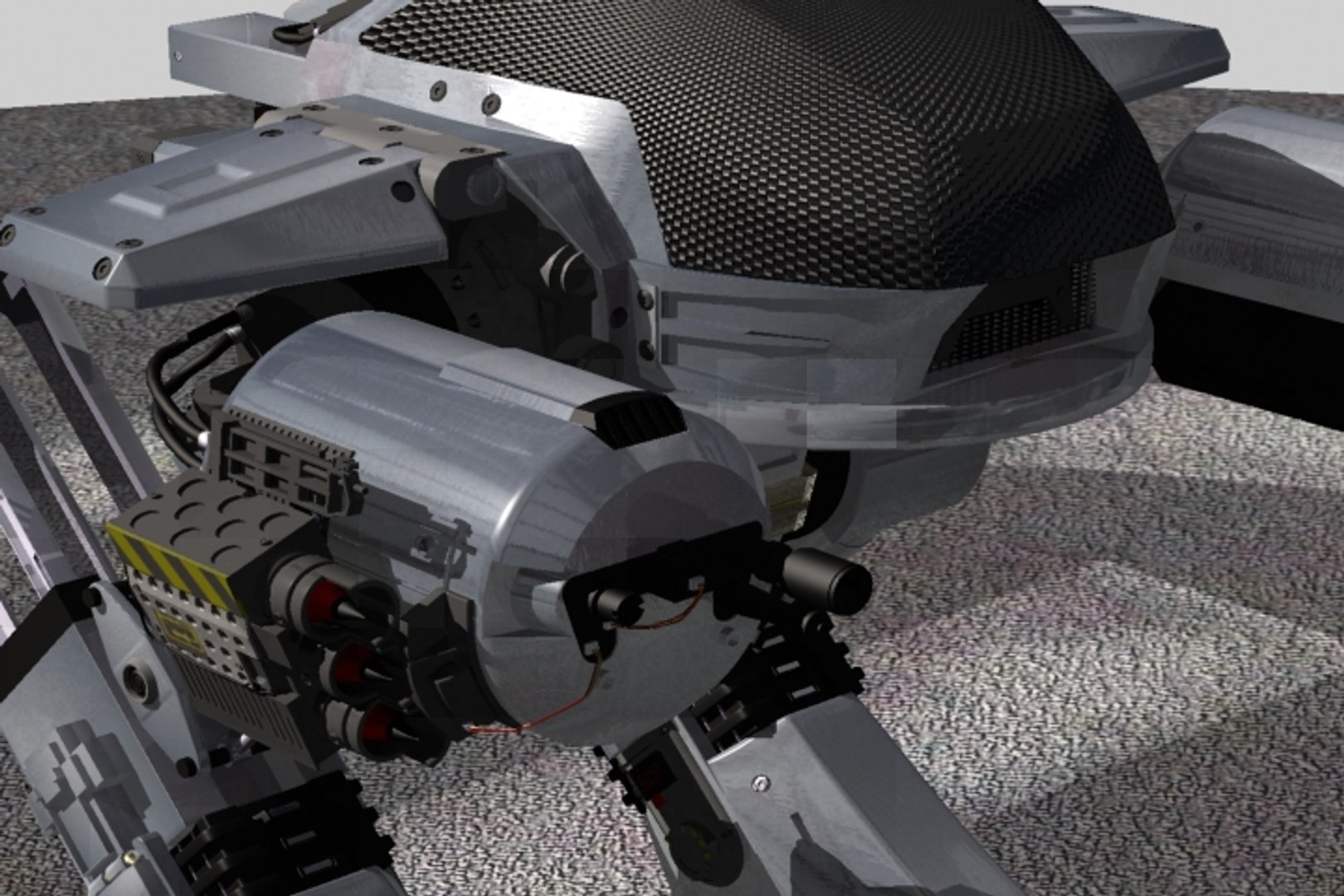 Ed 209 Robocop White 3d Model