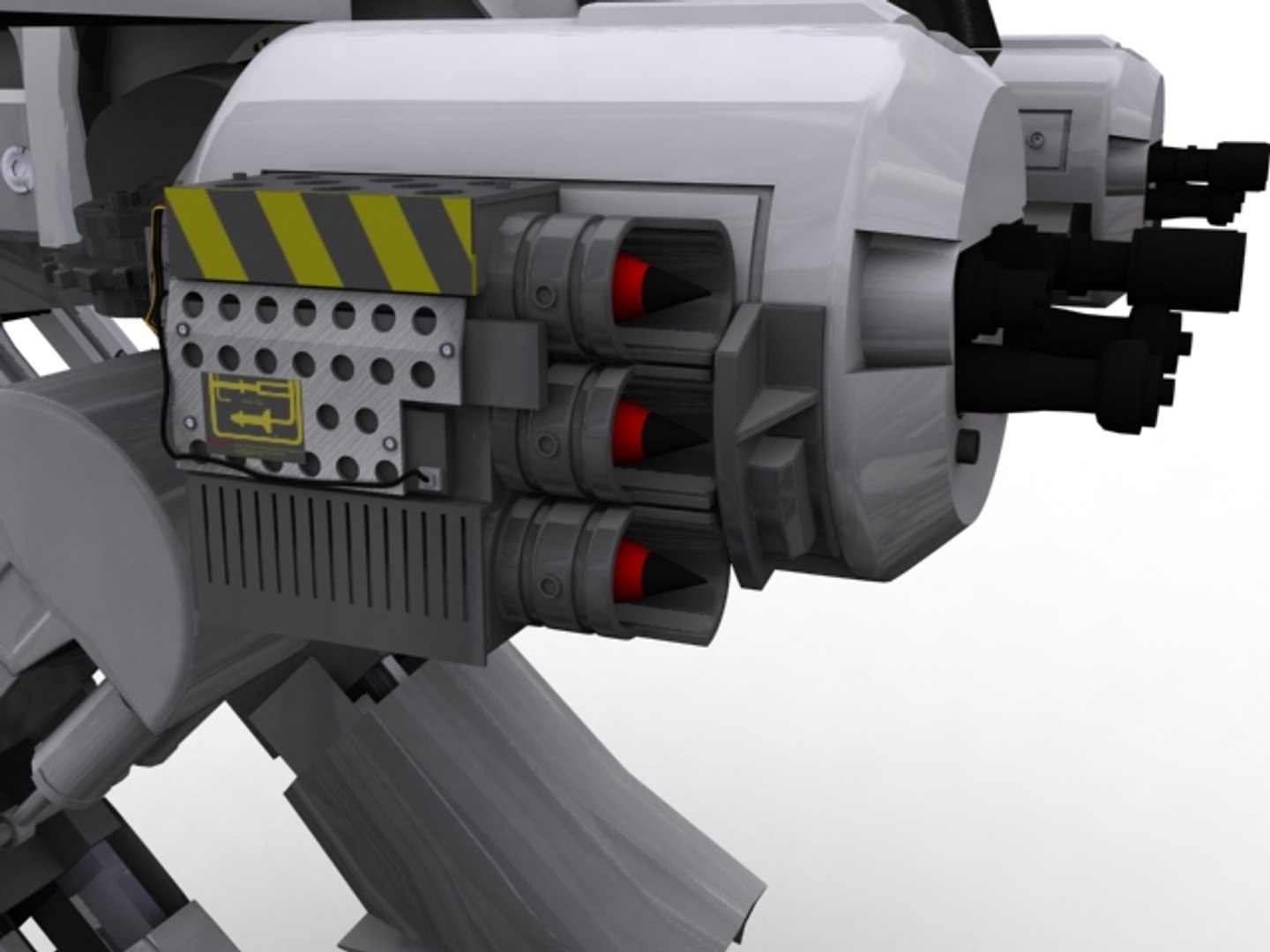 Ed 209 Robocop White 3d Model