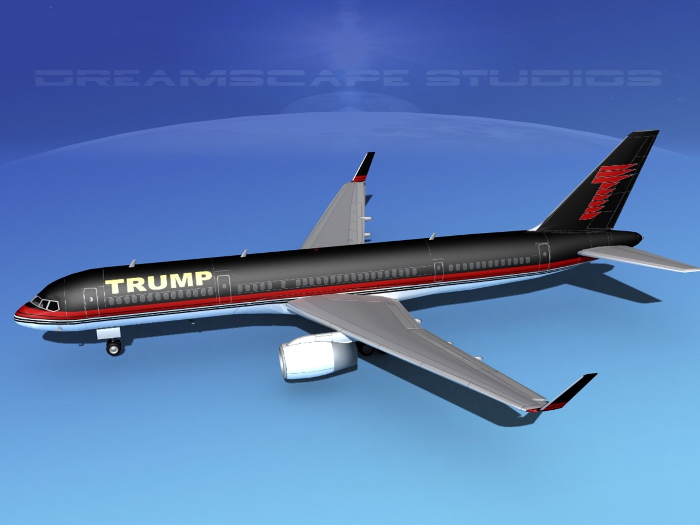 3d Model Airline Trump Boeing 757