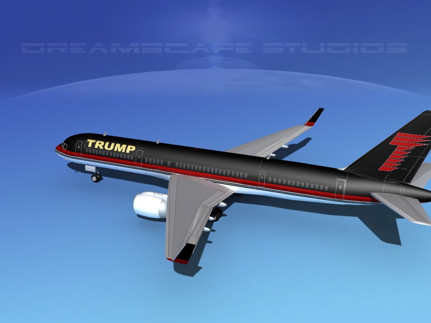 3d Model Airline Trump Boeing 757