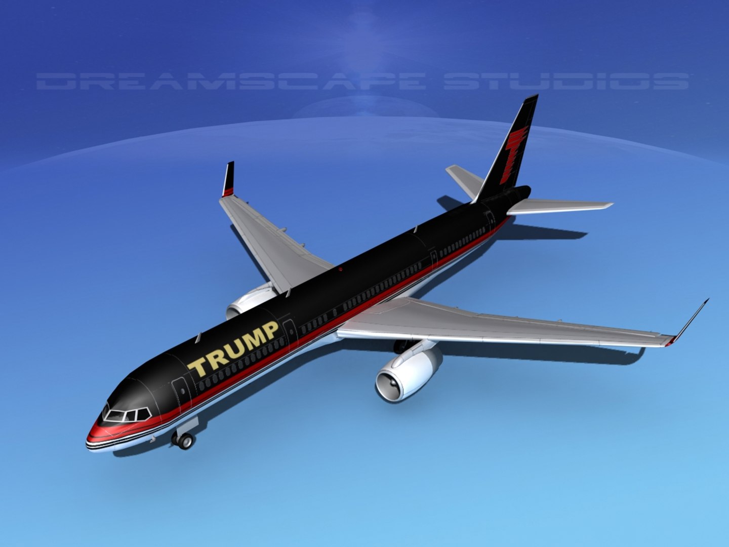 3d Model Airline Trump Boeing 757
