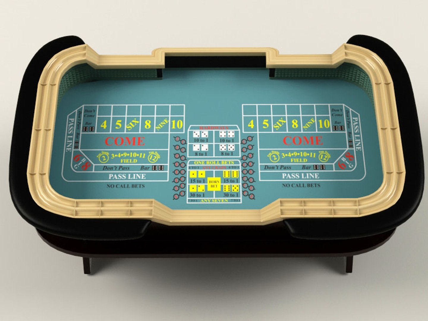 Craps Table 3d C4d