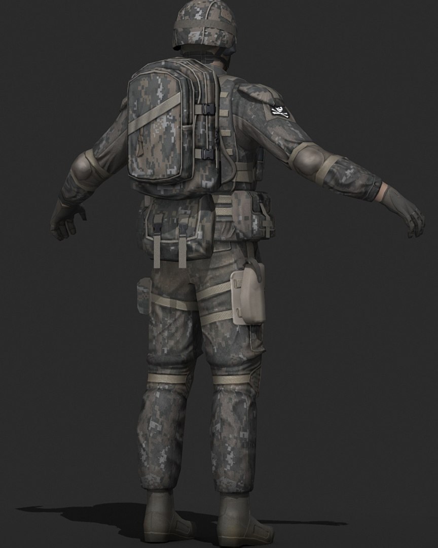 3d Human Military Soldier Model