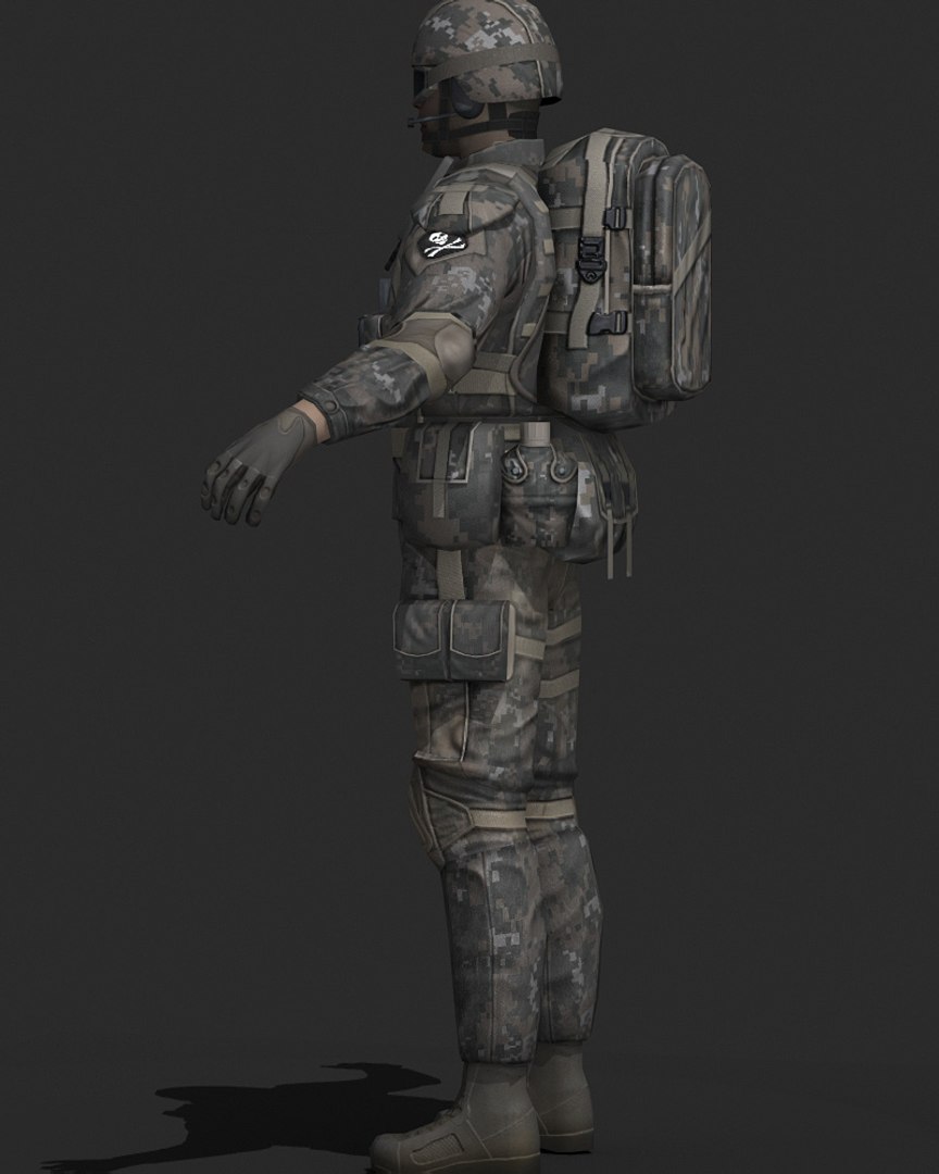 3d Human Military Soldier Model