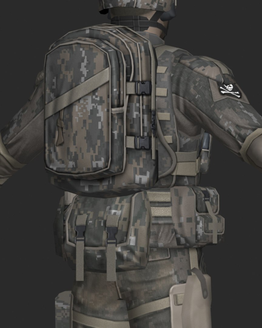 3d Human Military Soldier Model