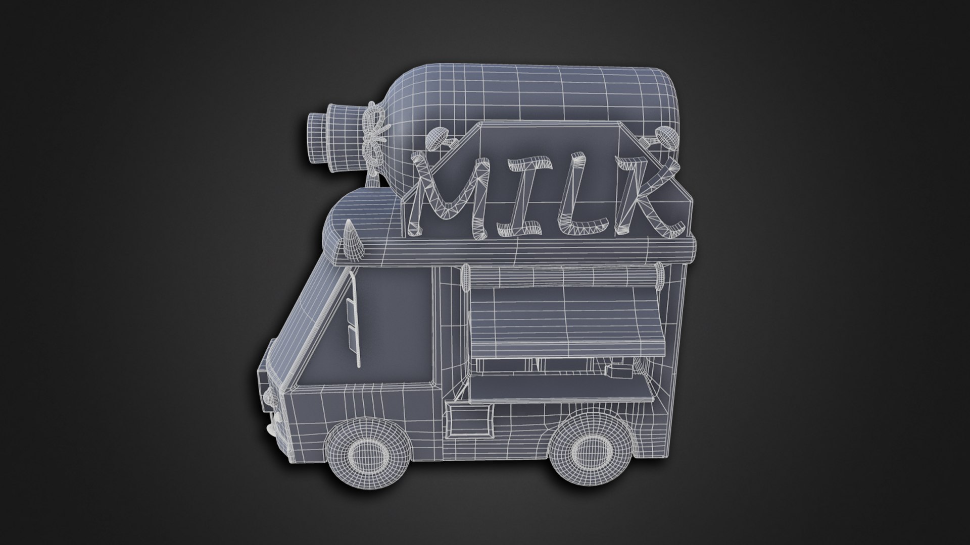 Asset - Cartoons - Food Car Milk Model - TurboSquid 2158645