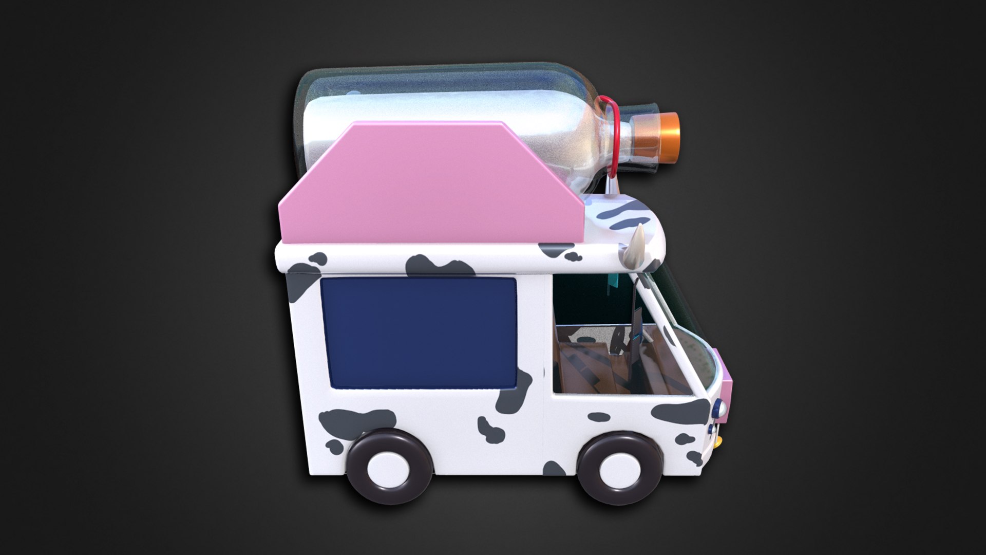 Asset - Cartoons - Food Car Milk Model - TurboSquid 2158645