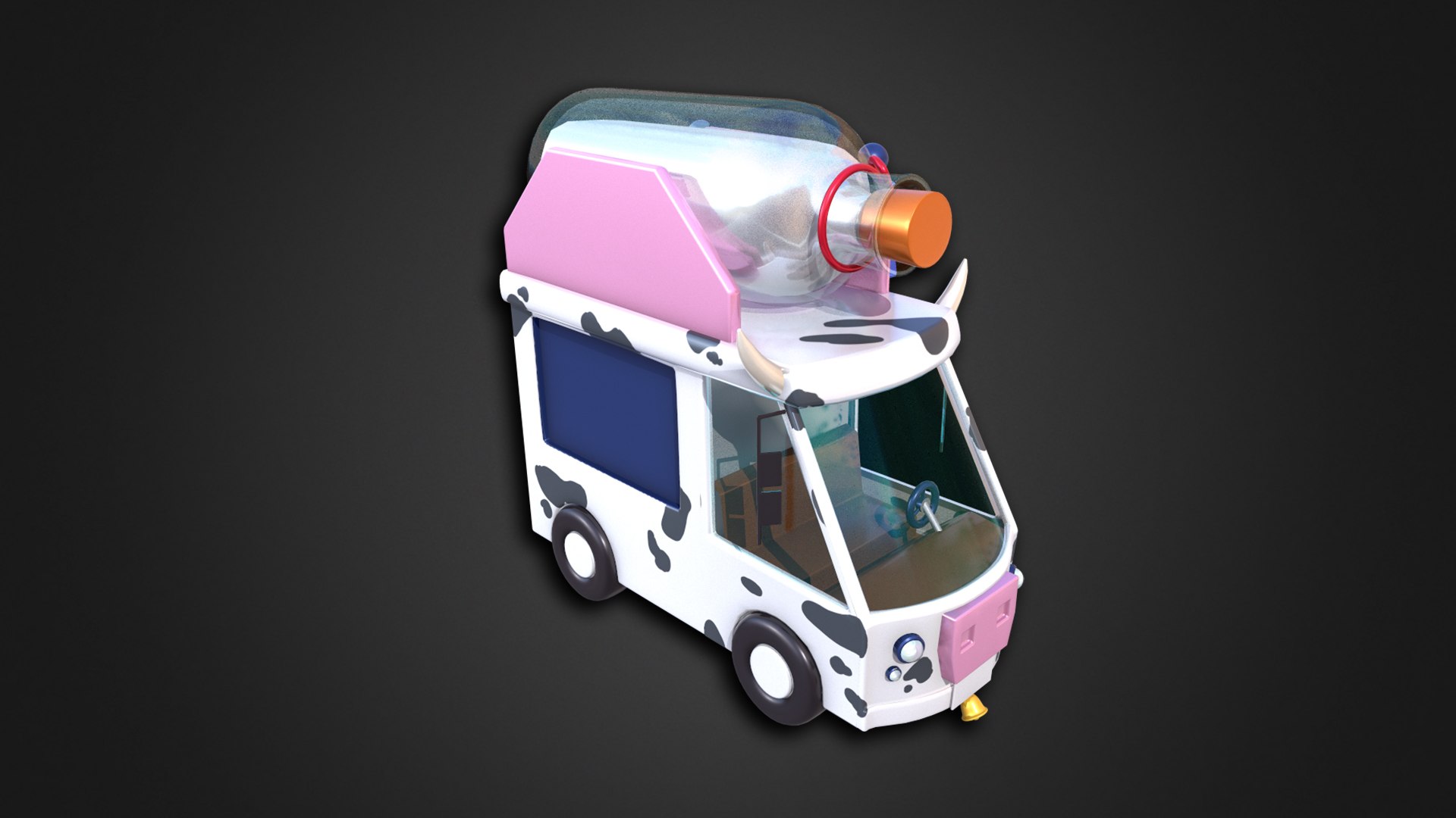 Asset - Cartoons - Food Car Milk Model - TurboSquid 2158645