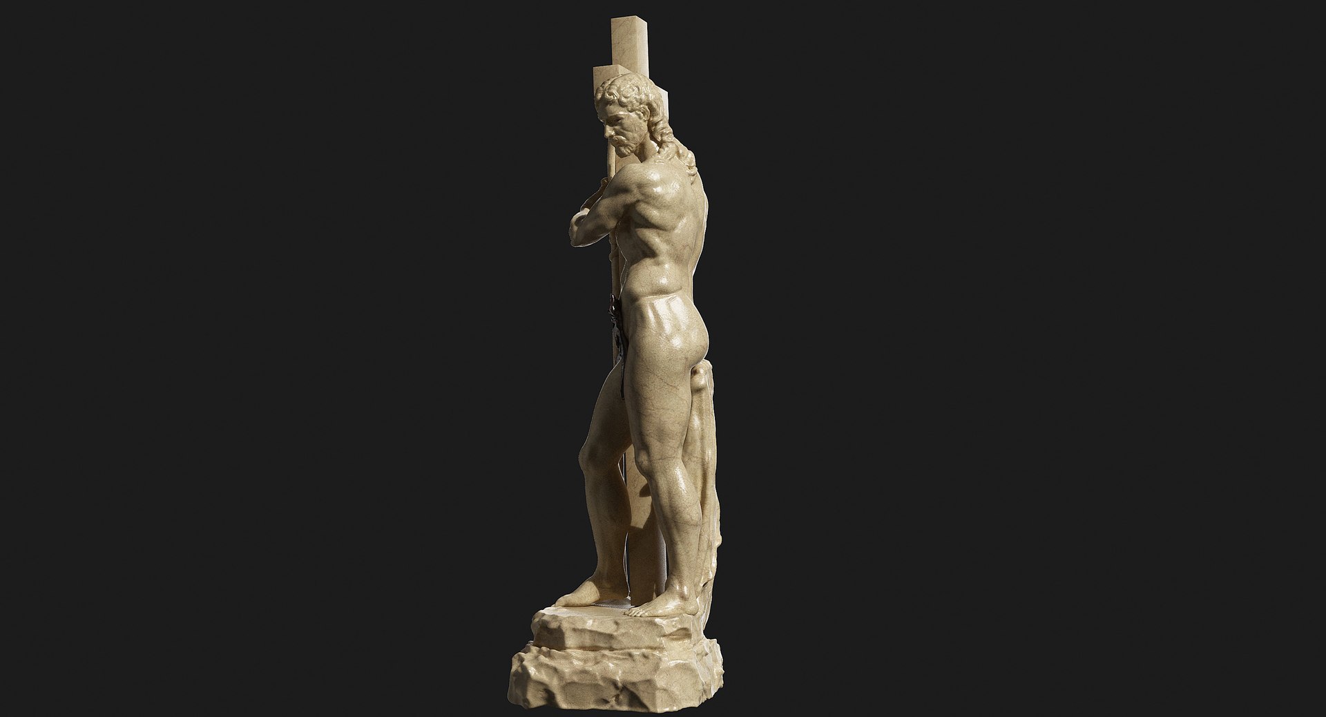 Christ Carrying Cross 3d Model