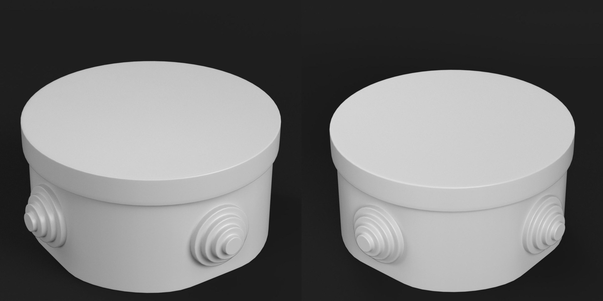 Round Junction Box 3D Model - TurboSquid 1865906