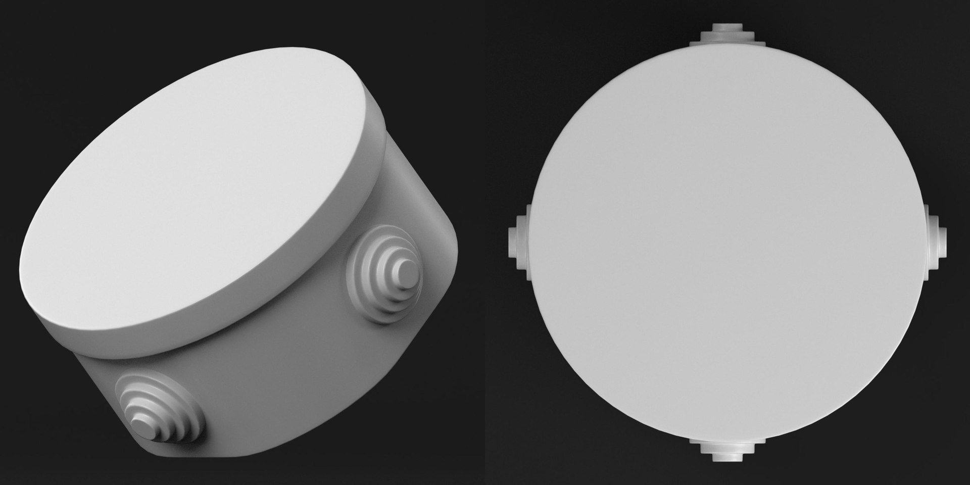 Round Junction Box 3D Model - TurboSquid 1865906