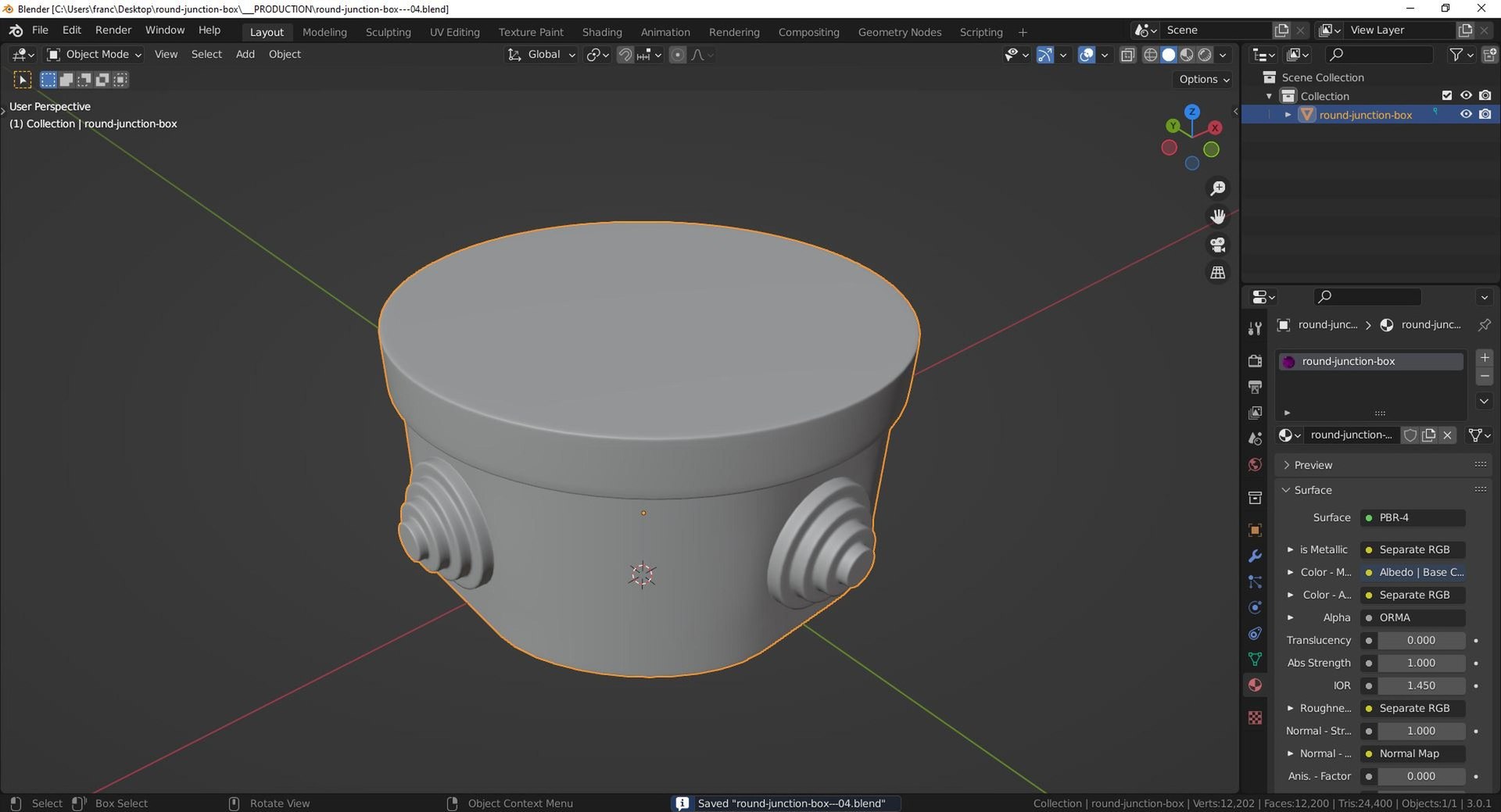 Round Junction Box 3D Model - TurboSquid 1865906