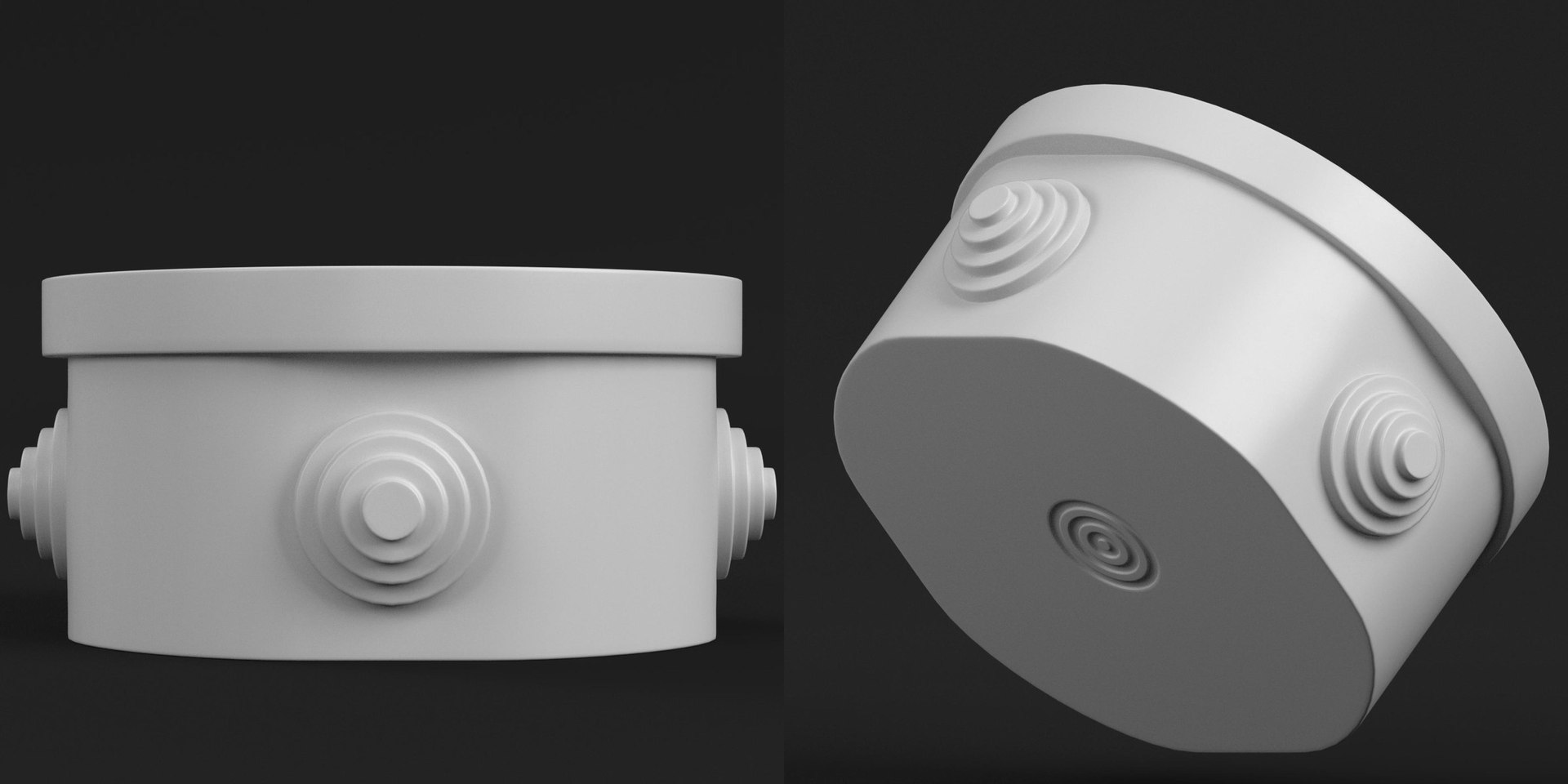 Round Junction Box 3D Model - TurboSquid 1865906