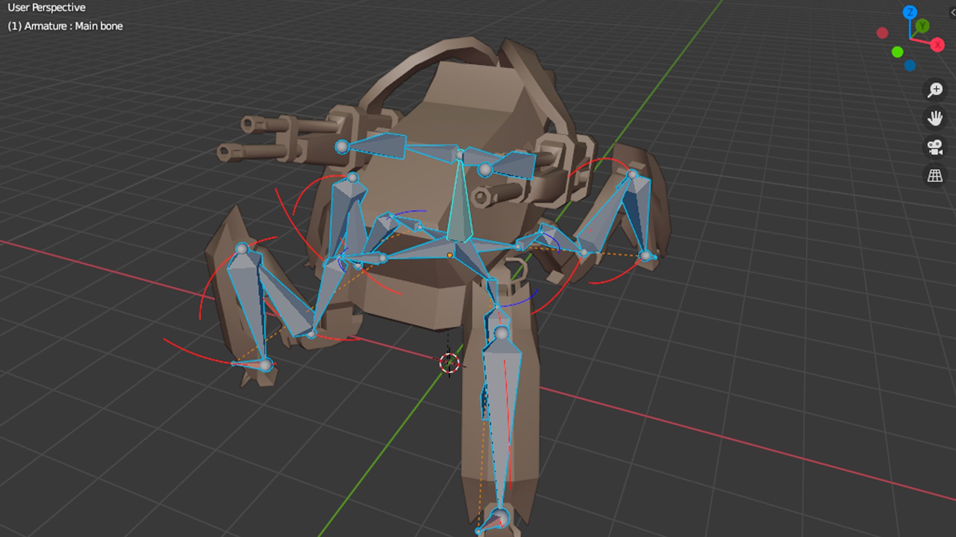 3D Model Sci-fi Spider Robot Game Ready Low-poly 3D Rigged Model 9 In 1 ...