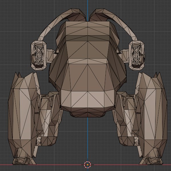 Sci-fi spider robot Game Ready Low-poly 3D rigged model 9 in 1 3D 모델 ...