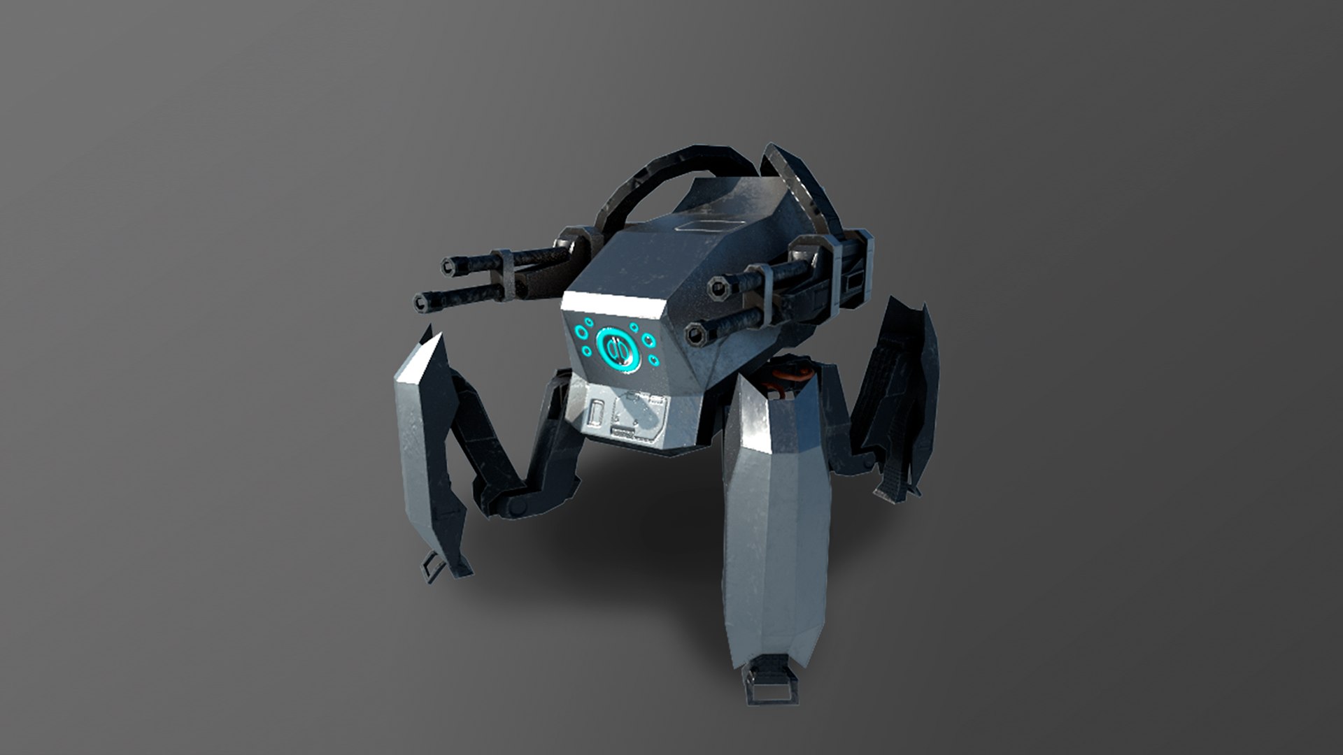 3D Model Sci-fi Spider Robot Game Ready Low-poly 3D Rigged Model 9 In 1 ...
