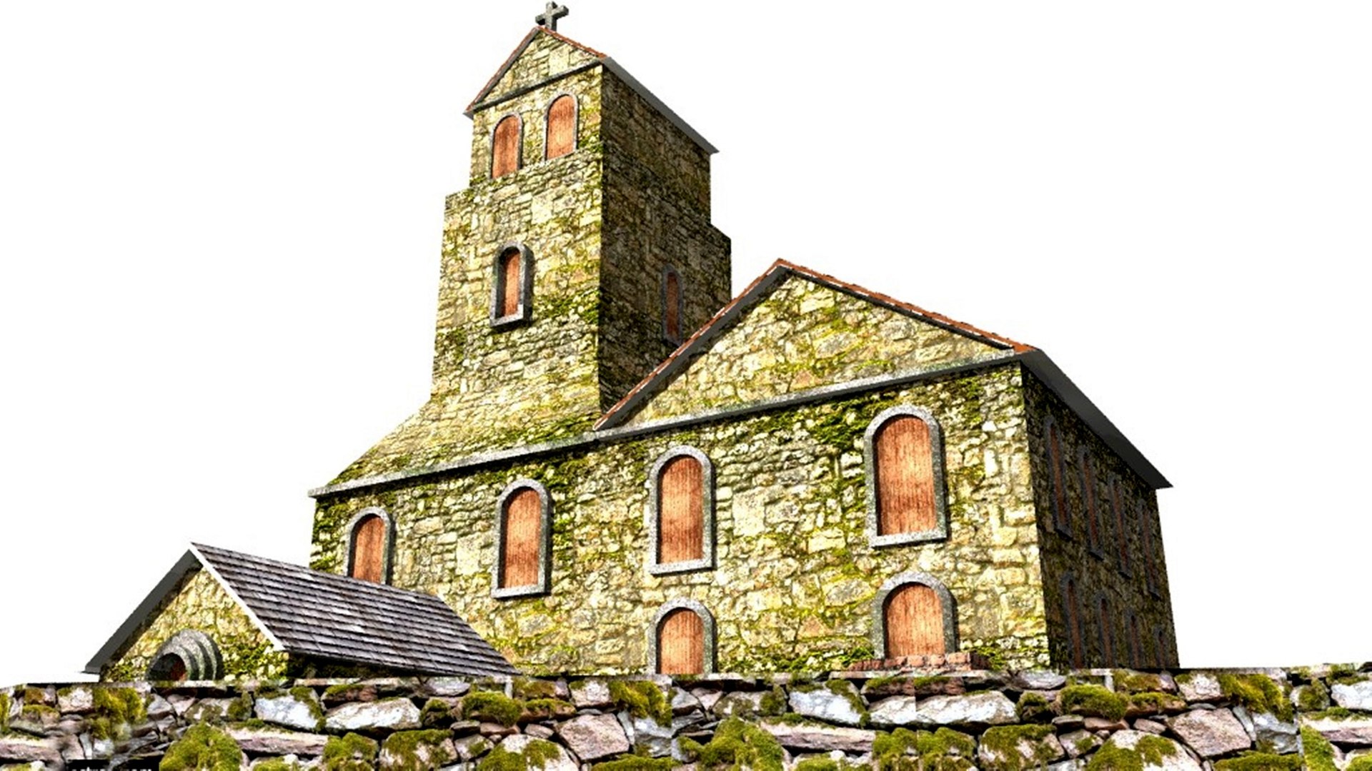 Old Stone Church 3D Model - TurboSquid 2055639