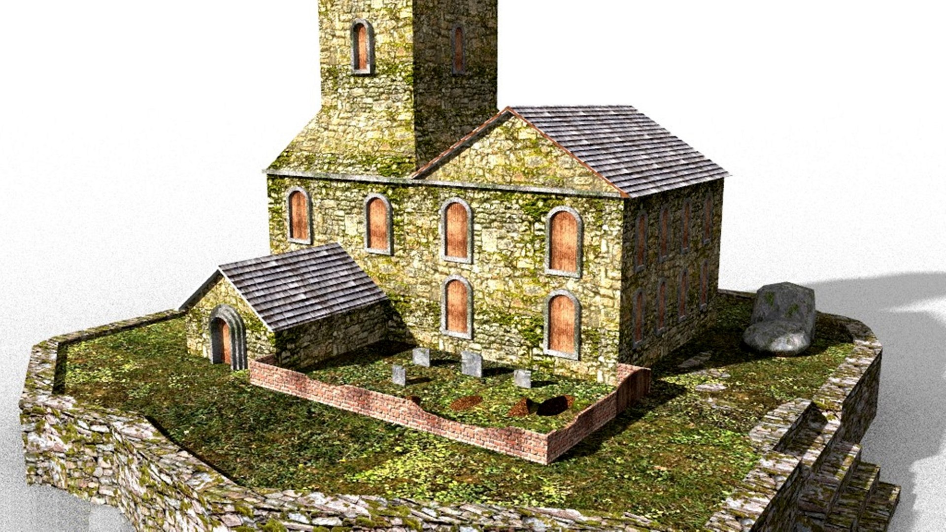 Old Stone Church 3D Model - TurboSquid 2055639