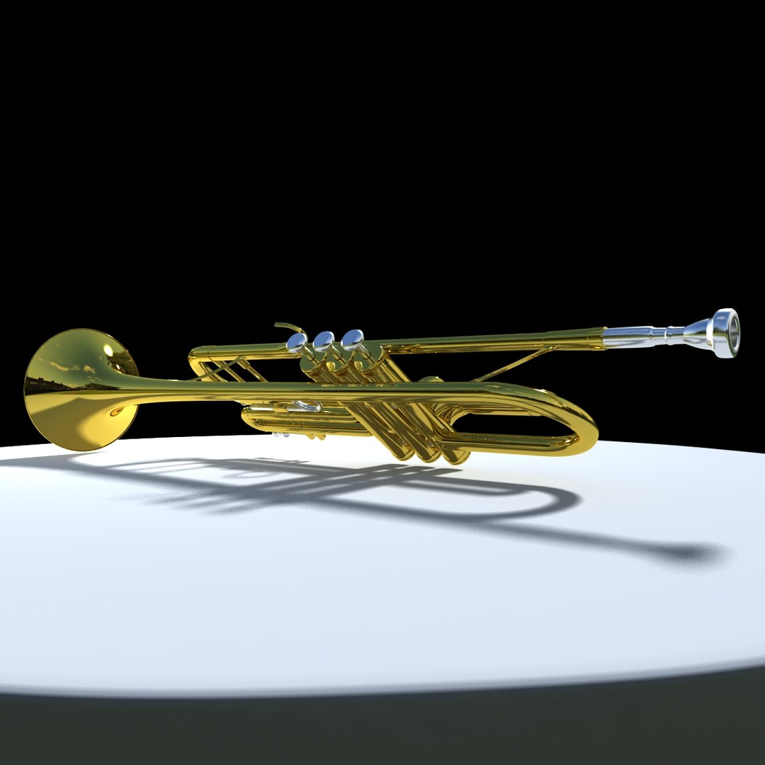Modeled Trumpet 3d Model