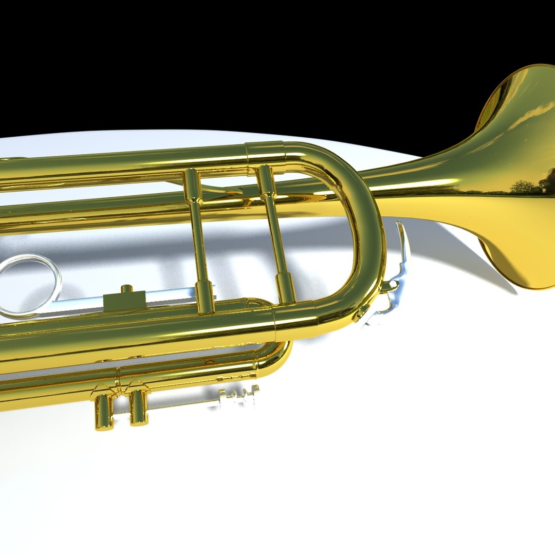 Modeled Trumpet 3d Model