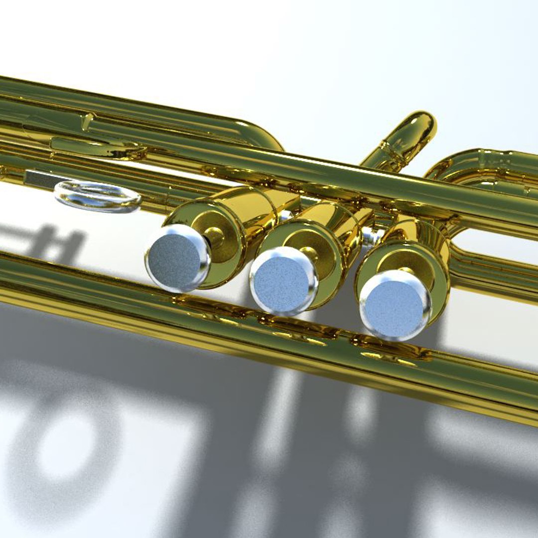 Modeled Trumpet 3d Model