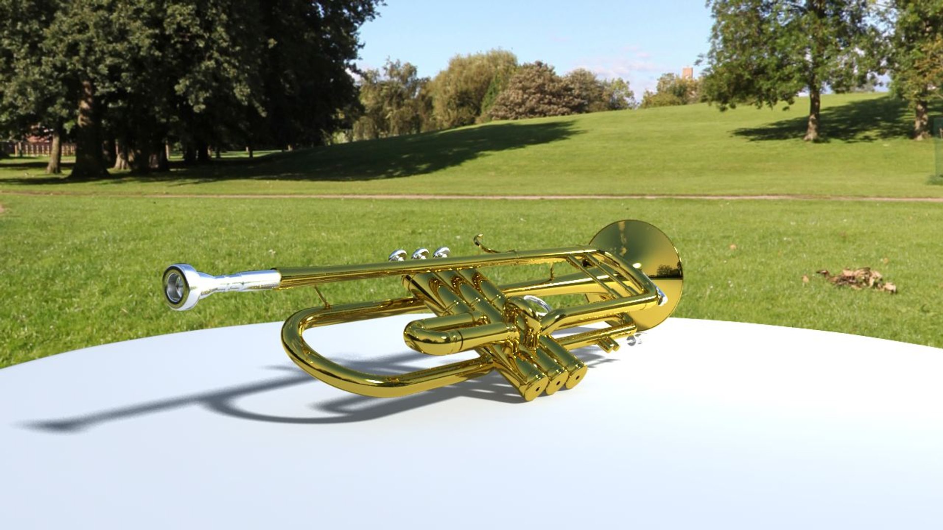 Modeled Trumpet 3d Model