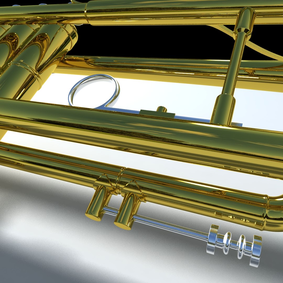 Modeled Trumpet 3d Model