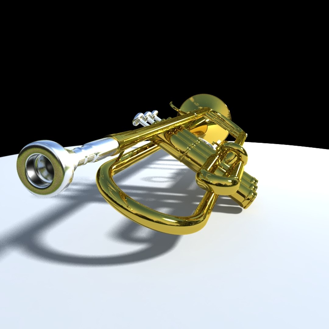 Modeled Trumpet 3d Model