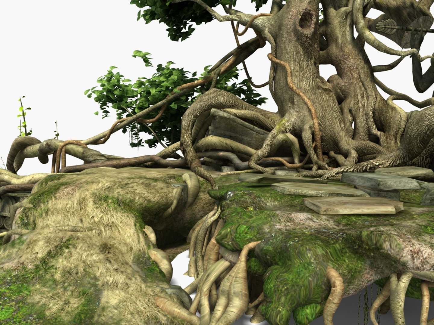Temple Ruins Tree 3D model - TurboSquid 1965745