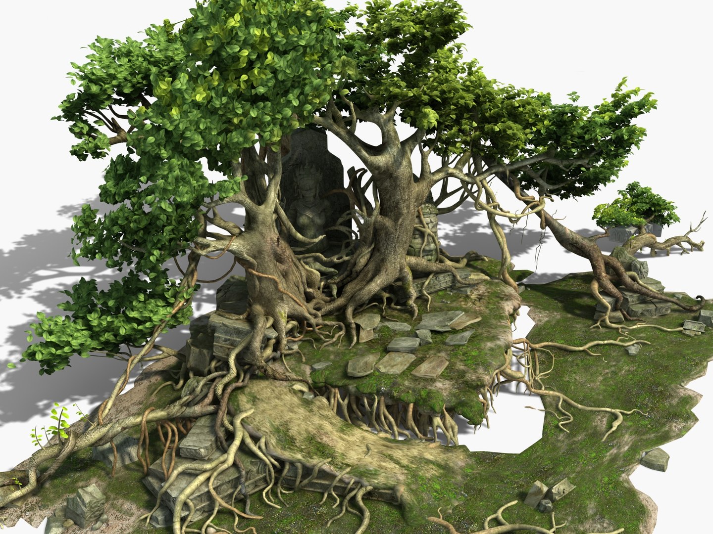 Temple Ruins Tree 3D model - TurboSquid 1965745